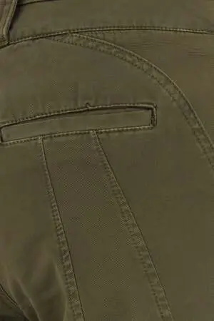 Blumarine Cotton Military Inspired Pants With Embroidered Logo
