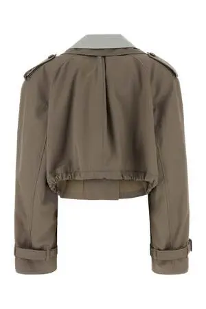 Attico Short Gabardine Trench Coat