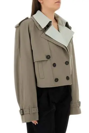 Attico Short Gabardine Trench Coat