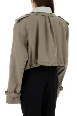 Attico Short Gabardine Trench Coat