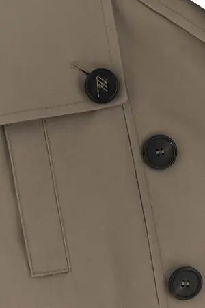 Attico Short Gabardine Trench Coat