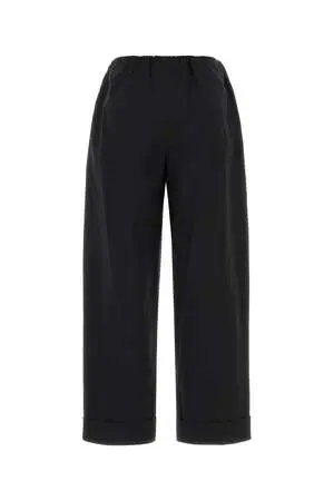 THE ROW Delano Wide-leg Poplin Pants - Black