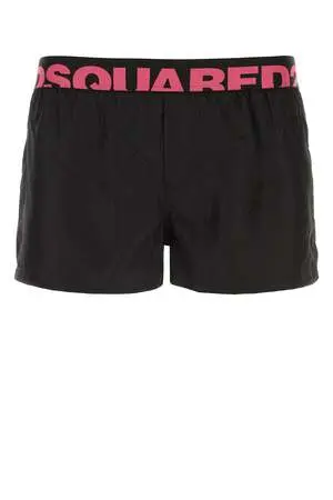 Dsquared2 Polyester Swimming Shorts - Black