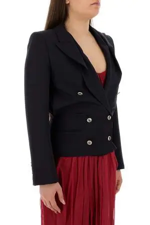 Alexander McQueen Navy Wool Blazer With Peculiar Lapels