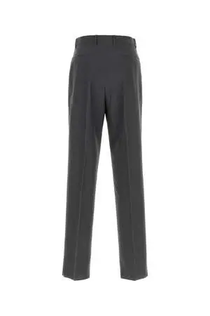 JIL SANDER Graphite Wool Pleated Trousers - Grey
