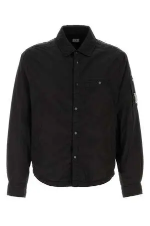 C.P. COMPANY Nylon Padded Jacket With Logo Detail - Black