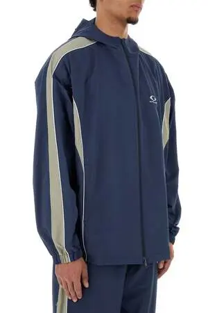 Balenciaga Tech Fabric Windbreaker With Loop Sports Icon Embroidery