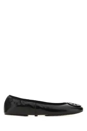 Tory Burch Leather Reva Ballerinas - Black