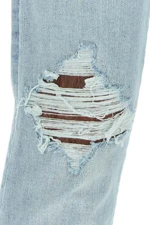 Amiri Distressed Stonewashed Stretch Denim Jeans