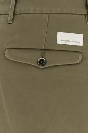NINE:INTHE:MORNING Giulio Cotton Blend Trousers - Green