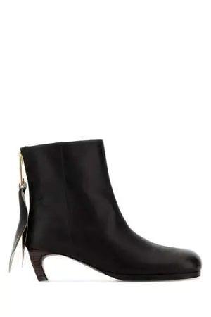 Sacai Leather Ankle Boots - Black
