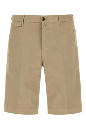 PT TORINO Beige Stretch Cotton Bermuda Shorts - Light Brown