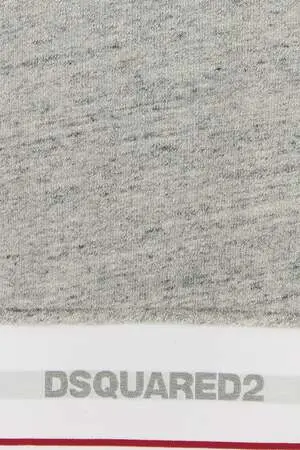 Dsquared2 Melange Cotton Oversize Sweatshirt With Logo Band
