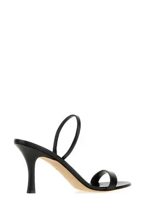 THE ROW Leather Ella Sandals - Black