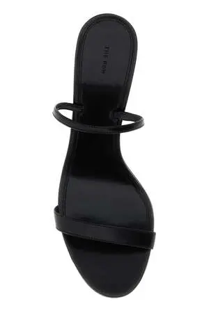 THE ROW Leather Ella Sandals - Black