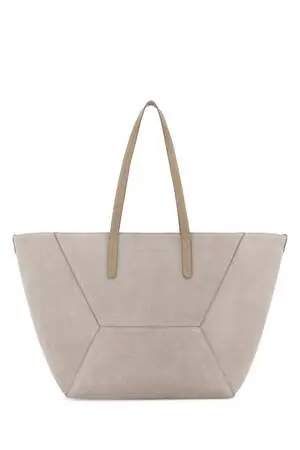 Brunello Cucinelli Suede Shopping Bag - Grey