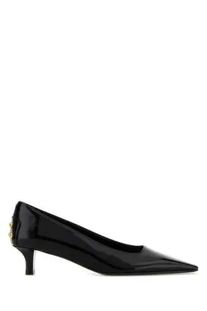 TOD'S Polished Leather Pumps With Metal Studs