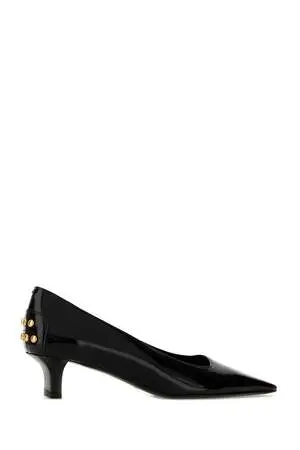 TOD'S Polished Leather Pumps With Metal Studs