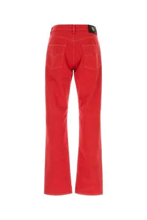 Versace Cotton Denim Jeans - Red