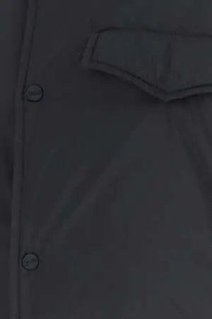 Herno Polyester Jacket With Logoed Metal Plate - Blue