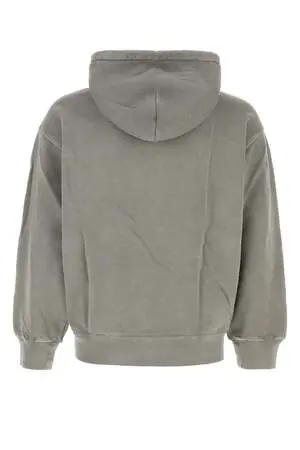 Carhartt Work In Progress Cotton Hooded Sweatshirt With Logo Detail - Grey