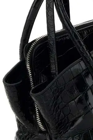 Attico La Passeggiata Leather Handbag - Black
