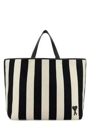 Ami Embroidered Canvas Shopping Bag