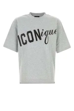 Dsquared2 Melange Cotton Oversize T-shirt - Grey