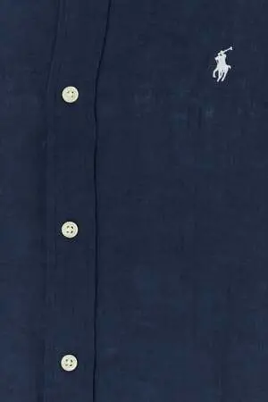 Polo Ralph Lauren Navy Linen Shirt - Blue