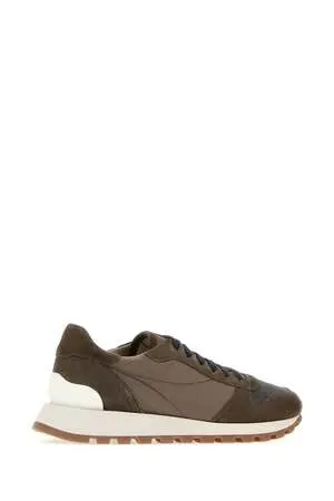 Brunello Cucinelli Fabric And Suede Sneakers