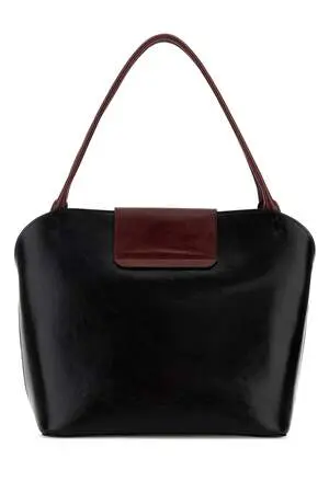 Versace Leather Shopping Bag With Medusa Detail