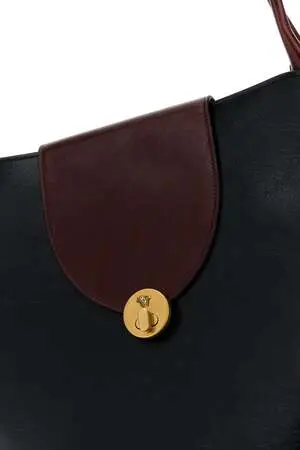 Versace Leather Shopping Bag With Medusa Detail