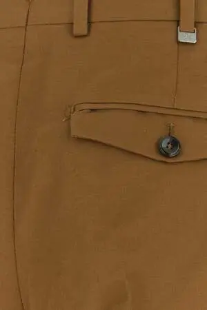 PT TORINO Biscuit Linen Blend Tailored Trousers - Light Brown