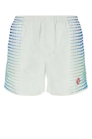 Casablanca Polyester Swimming Shorts - White