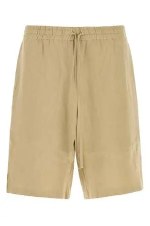 Le Kasha Beige Linen Bermuda Shorts - Light Brown
