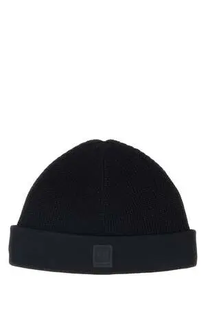 C.P. COMPANY Cotton Beanie Hat - Black