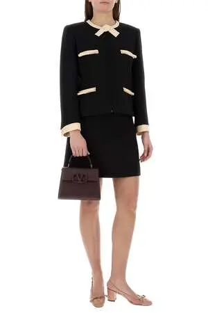 Valentino Garavani Tweed Blazer With Bow Detail