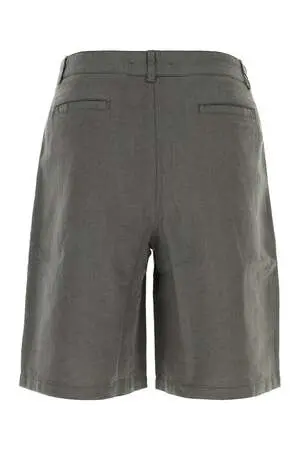 Gimaguas Linen Blend Bermuda Shorts With Inverted Pleats
