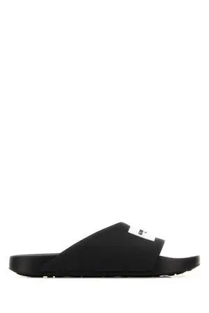 Givenchy Rubber Label Slippers - Black