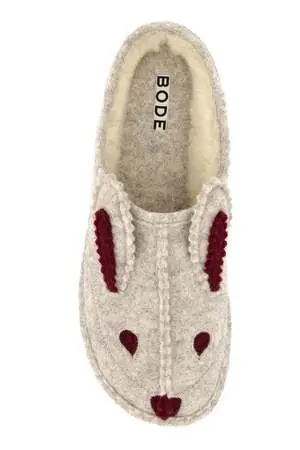 BODE Fabric Rabbit Slippers - Grey