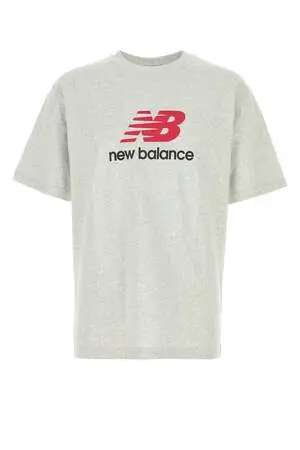NEW BALANCE Melange Cotton T-shirt - Grey