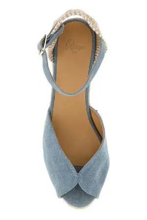 CastaÑer Bianca Canvas Wedge Espadrilles - Blue