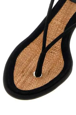 Dsquared2 Suede Thong Sandals With Tie Ankle Fastening