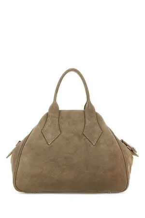 VIVIENNE WESTWOOD Dove Suede Medium Yasmine Handbag - Grey