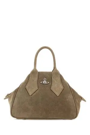VIVIENNE WESTWOOD Dove Suede Small Yasmine Handbag - Grey
