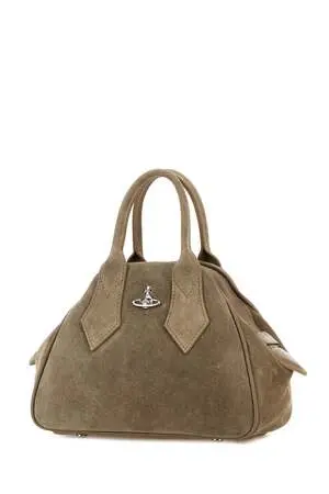 VIVIENNE WESTWOOD Dove Suede Small Yasmine Handbag - Grey