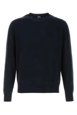 Fedeli Navy Cotton Sweater - Blue