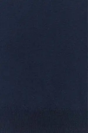 Fedeli Navy Wool Crew Neck Sweater - Blue