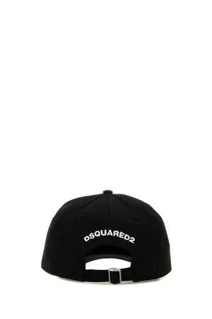 Dsquared2 Cotton Baseball Cap - Black