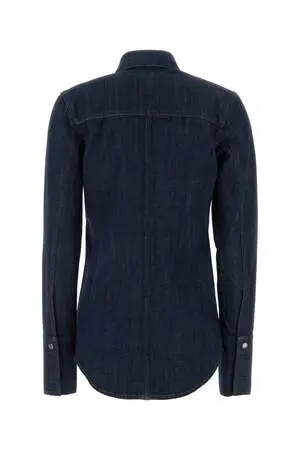 Ami Denim Shirt With Embroidered Detail